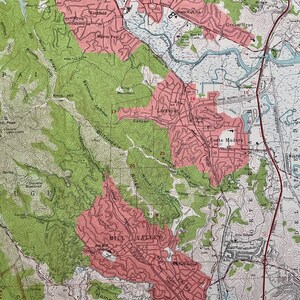 Authentic 1954 Topographic Map of Muir Woods National Monument, San ...