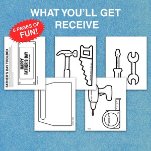 Father's Day Toolbox Card Craft for Dad | Printable Coloring Page ...