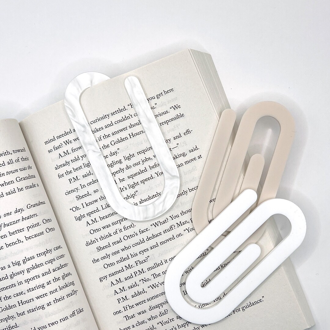 Acrylic Jumbo Paper Clip Bookmark – Large Decorative Bookmark – Fun ...