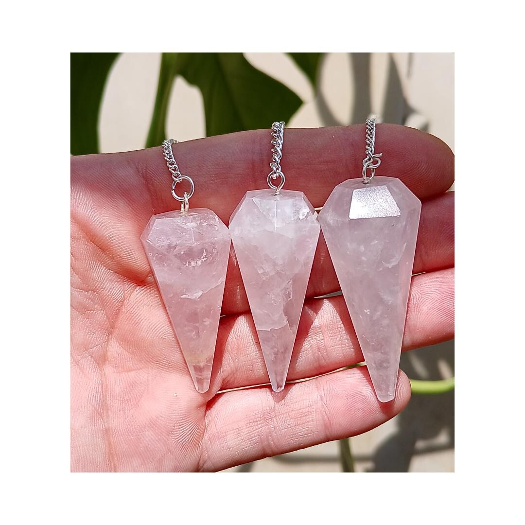 Rose Quartz Pendulum - Natural Gem - Etsy