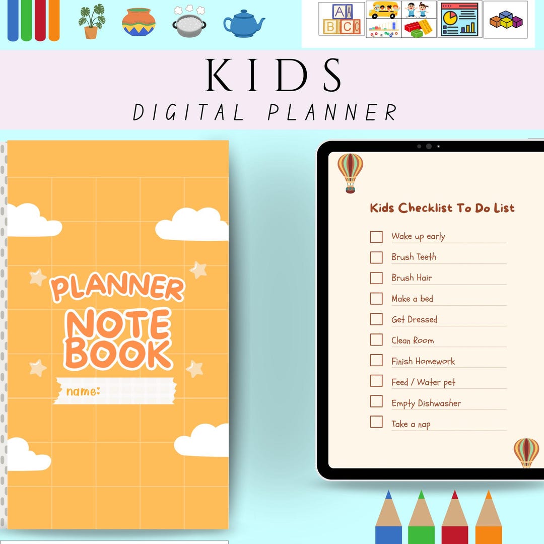 Digital Planner for Kids Notion Template Onenote Template Onenote ...
