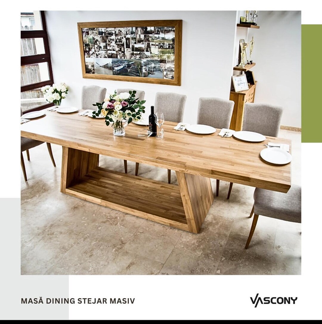Grand Heritage Solid Oak Dining Table: Elegant Masterpiece for ...