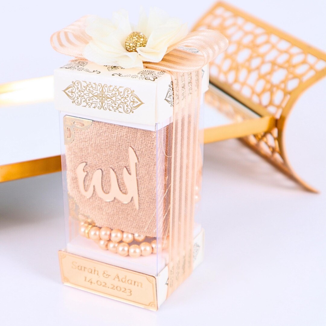 Personalized Mini Quran Gift Set, Tasbeeh, Islamic Favors Wedding ...