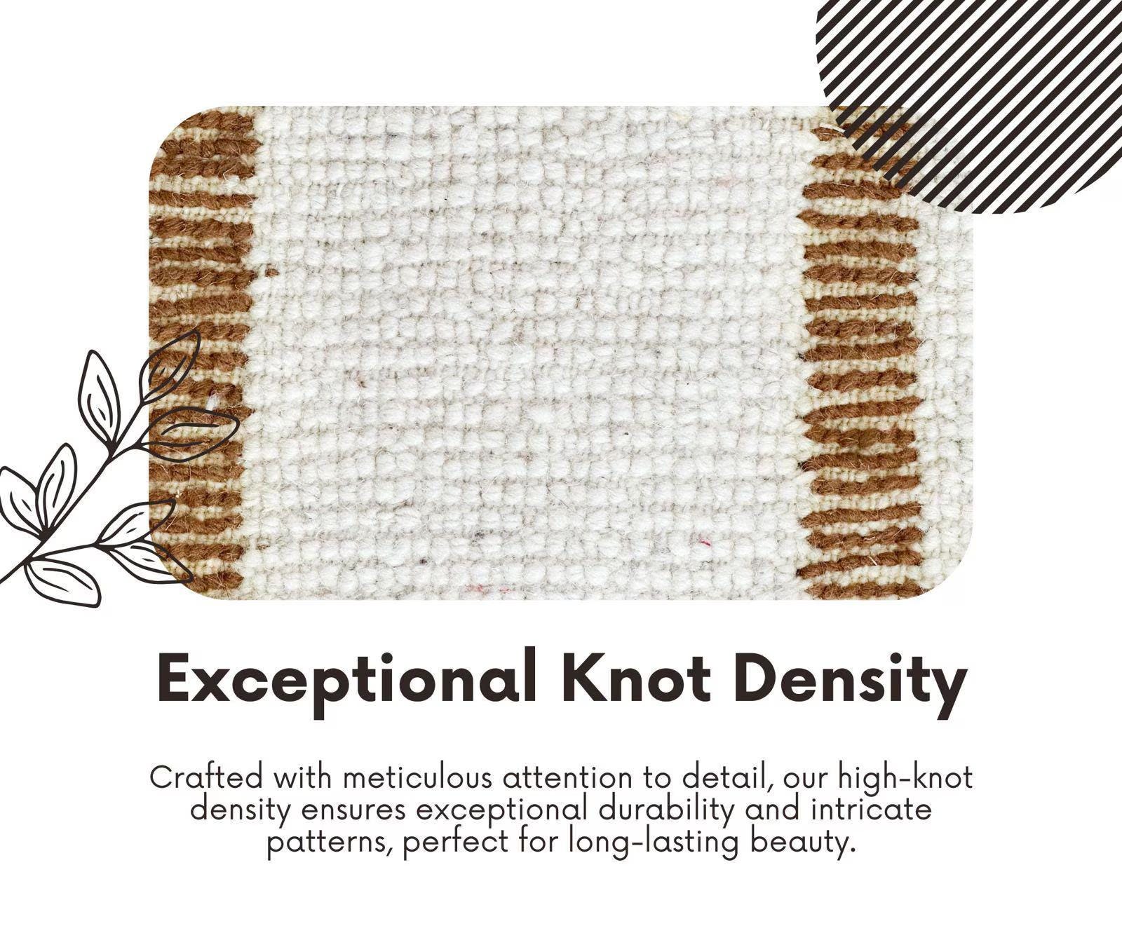 Handwoven Beni Ourain Rug: Charcoal & Tan Berber Wool, Geometric Column ...