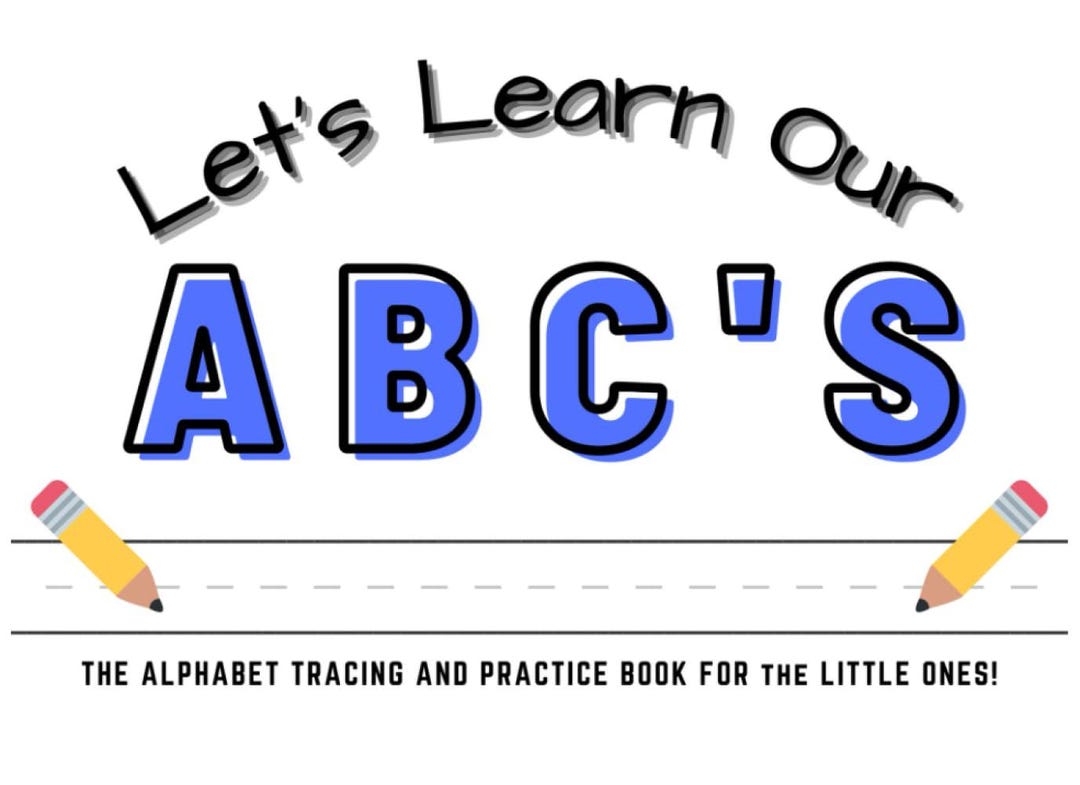 Let's Learn Our Abc's: Practice Writing the Alphabet - Etsy