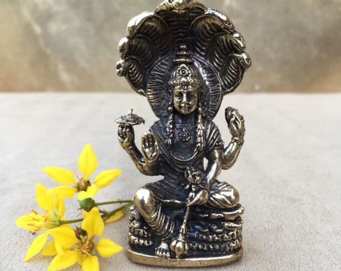 Brass Vishnu Statue Small Travel Altar Portable Altar Hindu Shrine ...