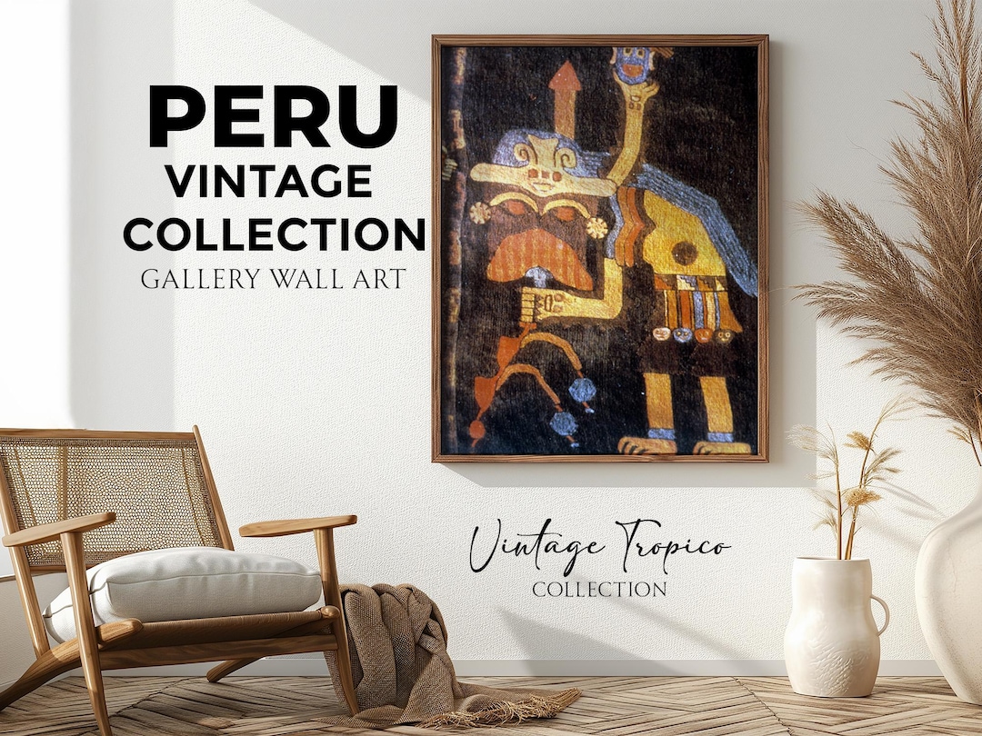Ancient Peruvian Textile Art Print - Vintage Pre-columbian Tapestry ...