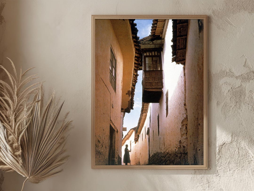 Colonial Cusco Street Scene, Vintage Colonial Architecture Print ...