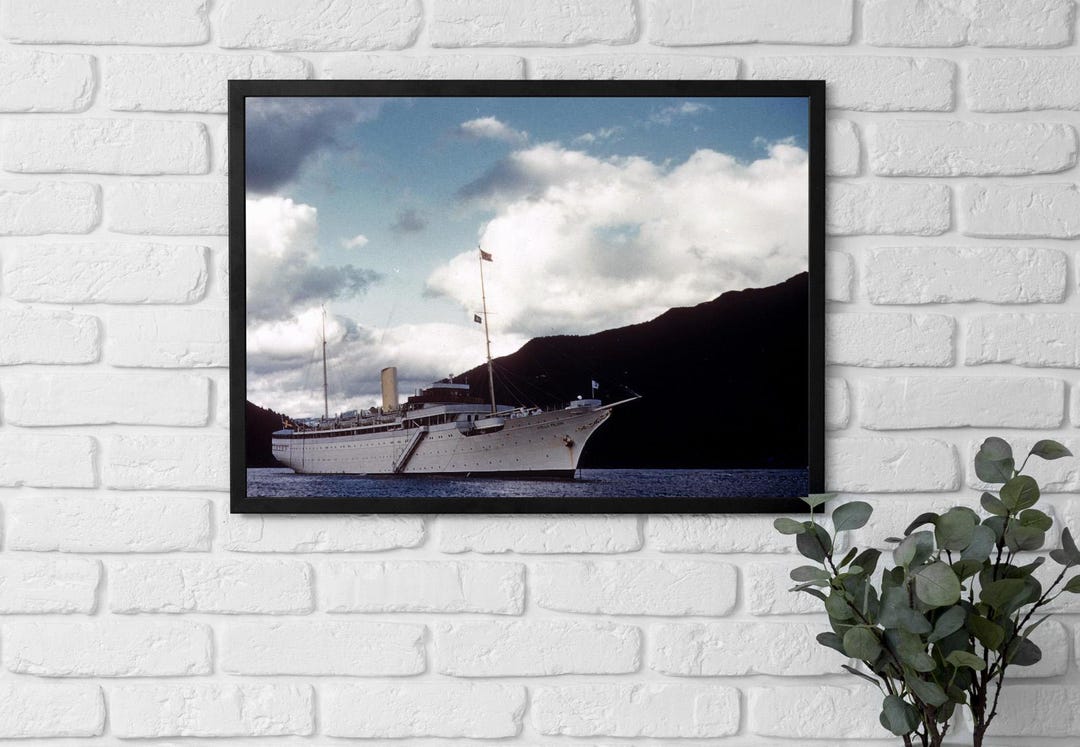 Framed Poster Caribbean, PANAMA 1950s Caribbean Swedish Flagged Cruise ...
