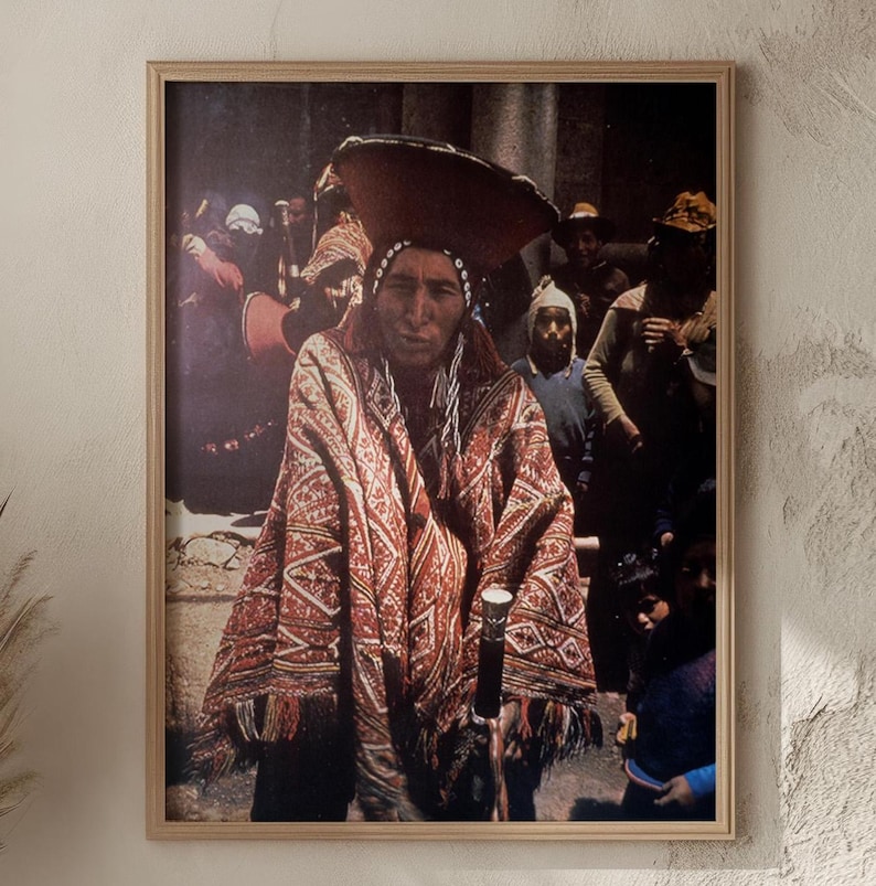 Vintage Peru Wall Art - Andean Culture Print, Indigenous Quechua ...