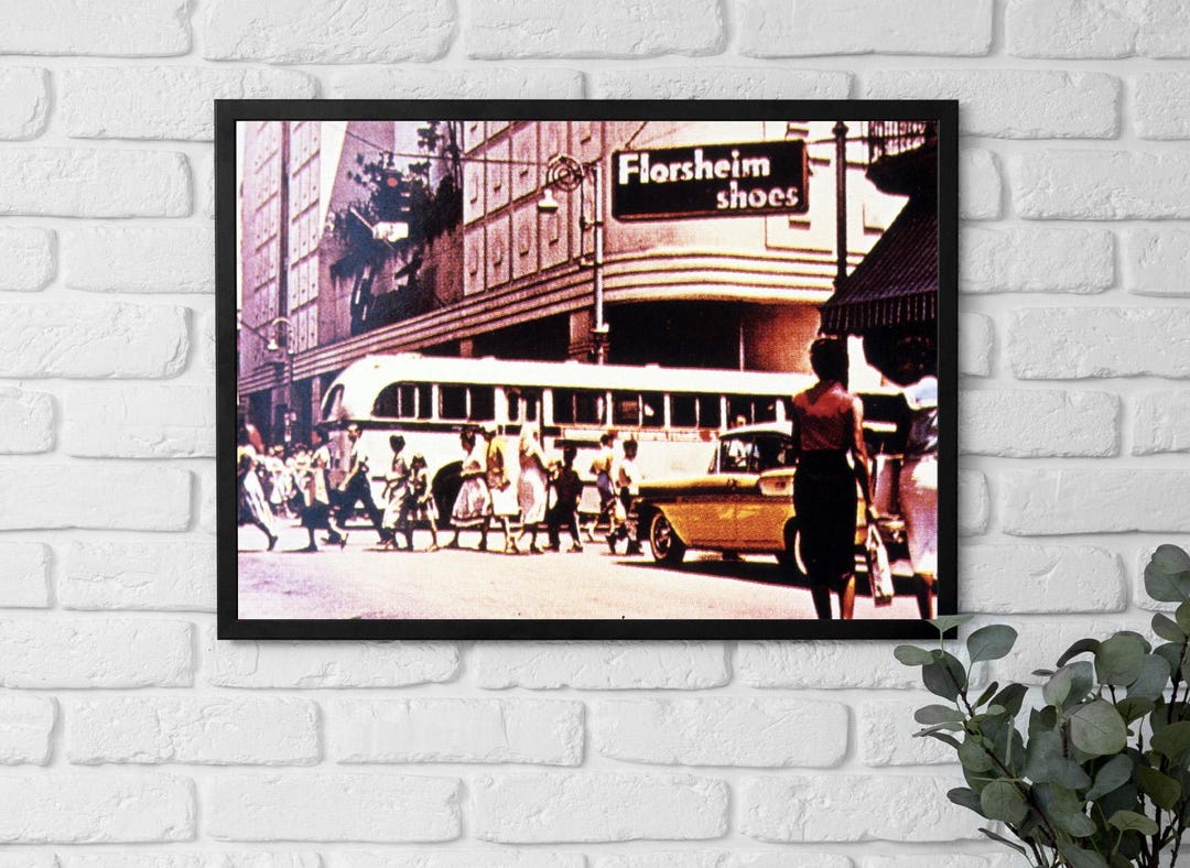 Framed Poster Cuba, Havana Street Scene, Retro City Life, 1960s Fashion ...