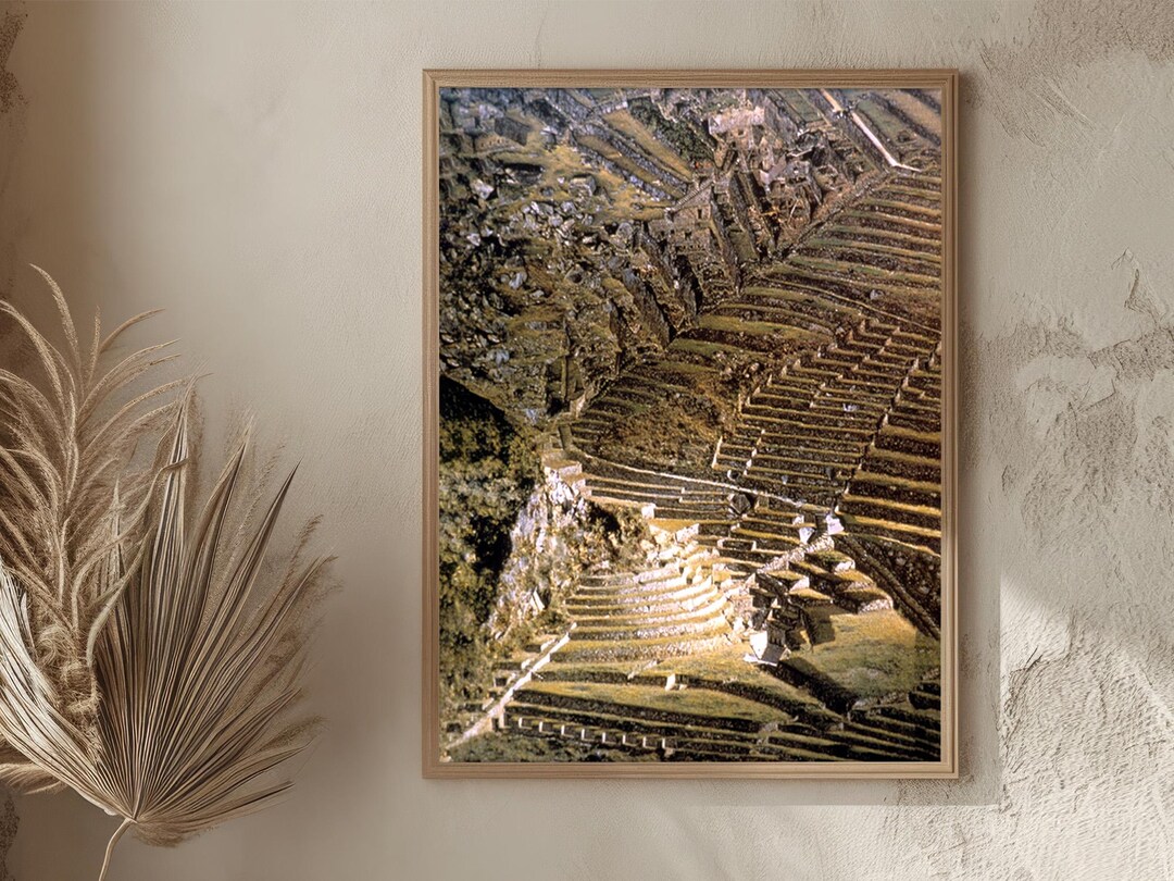 Machu Picchu Vintage Wall Art, Peru Inca Ruins Print, Boho Aesthetic ...