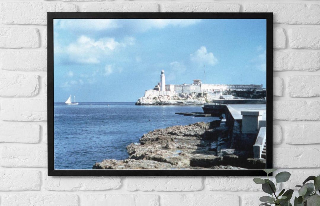 Cuba Vintage Wall Art, Old Spanish Colonial Castillo Morro Fort and ...