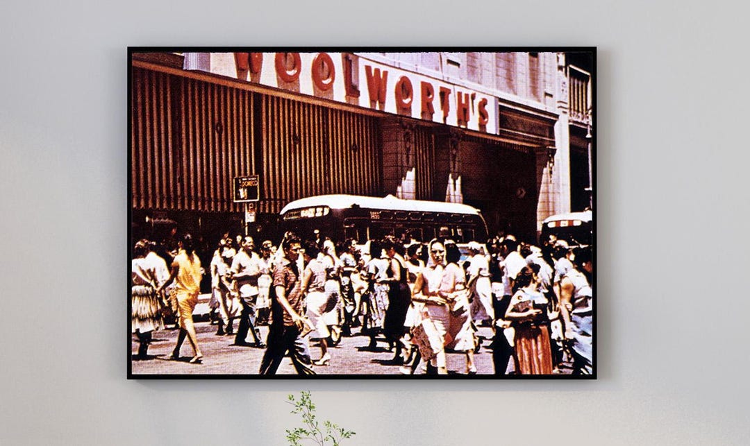 Framed Canvas Cuba, 2F.W. Woolworths Downtown Havana Cuba 1960s ...
