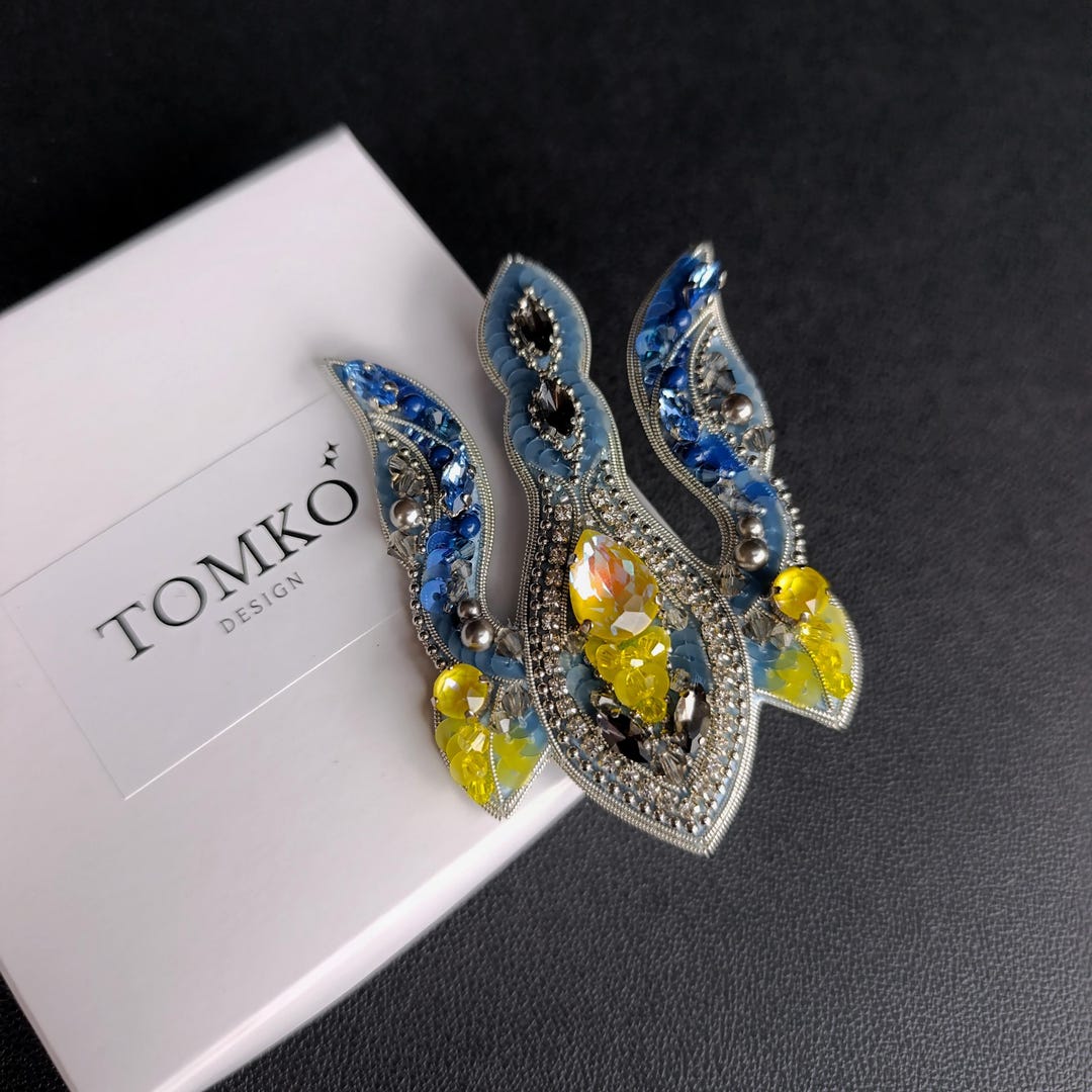 Ukraine Symbols, Trident of Ukraine, Gift From Ukraine, Handmade Brooch ...