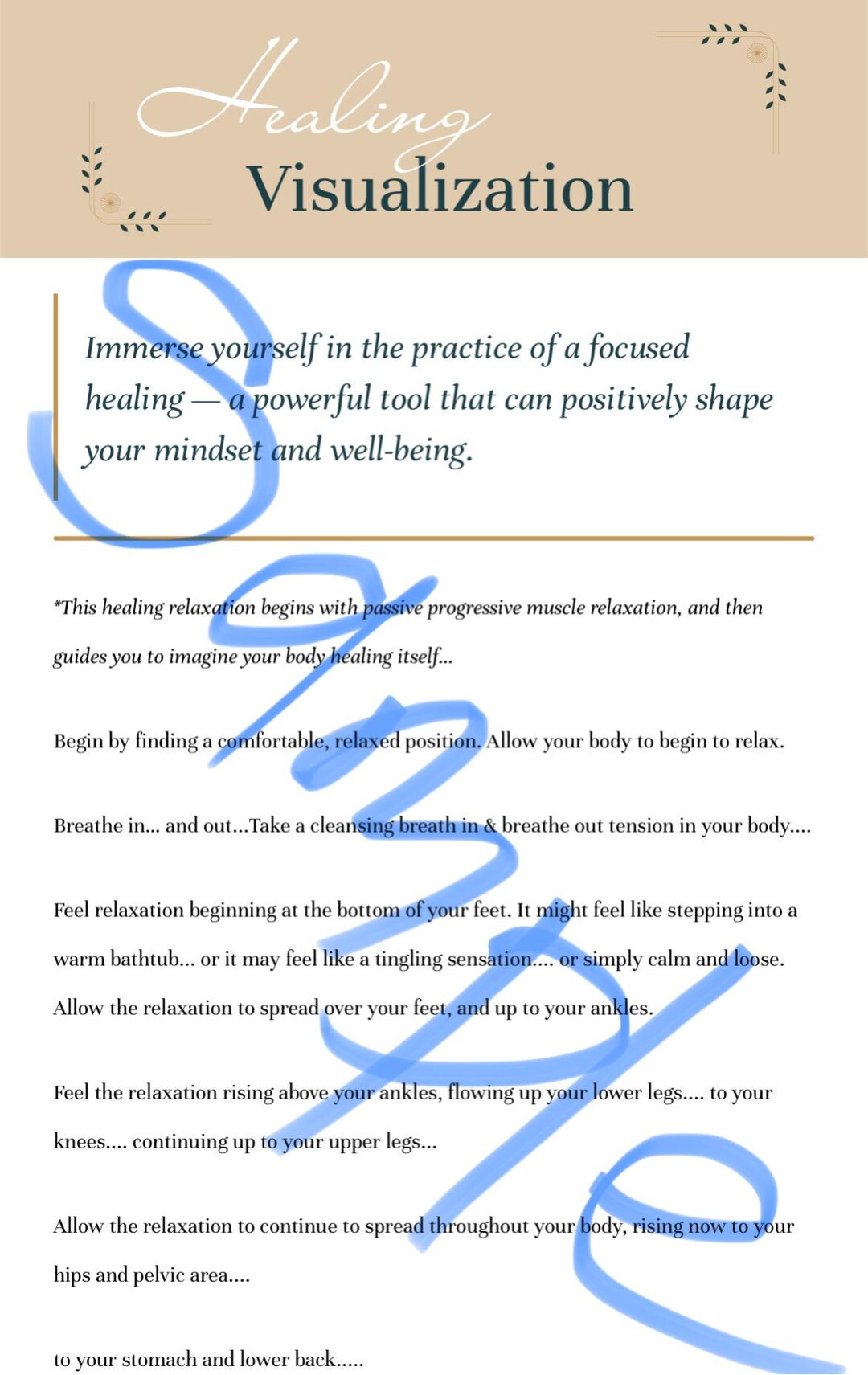 Guided Audio Healing Relaxation Script - Etsy