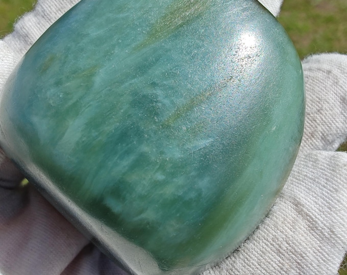Authentic Siberian Olive-cyan Chatoyancy Vulcan Nephrite Jade Cobble - Etsy