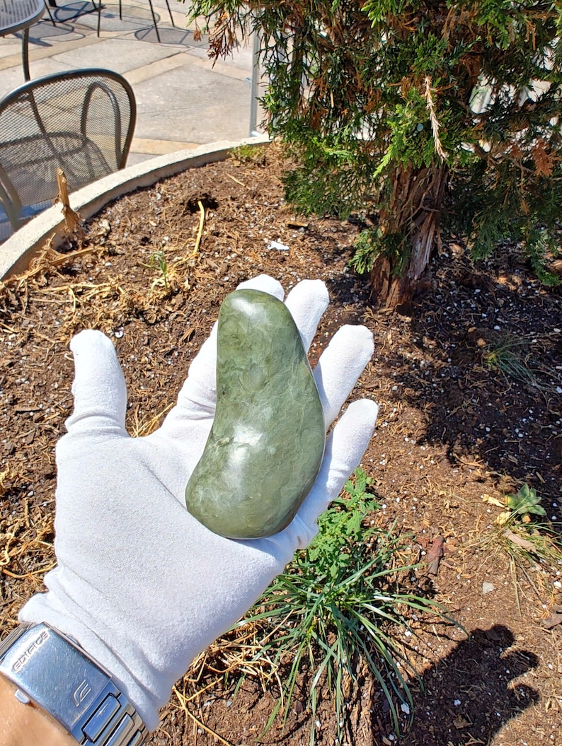Kidney Shaped Authentic Big Sur Jade Tumbled Palm Stone - Etsy