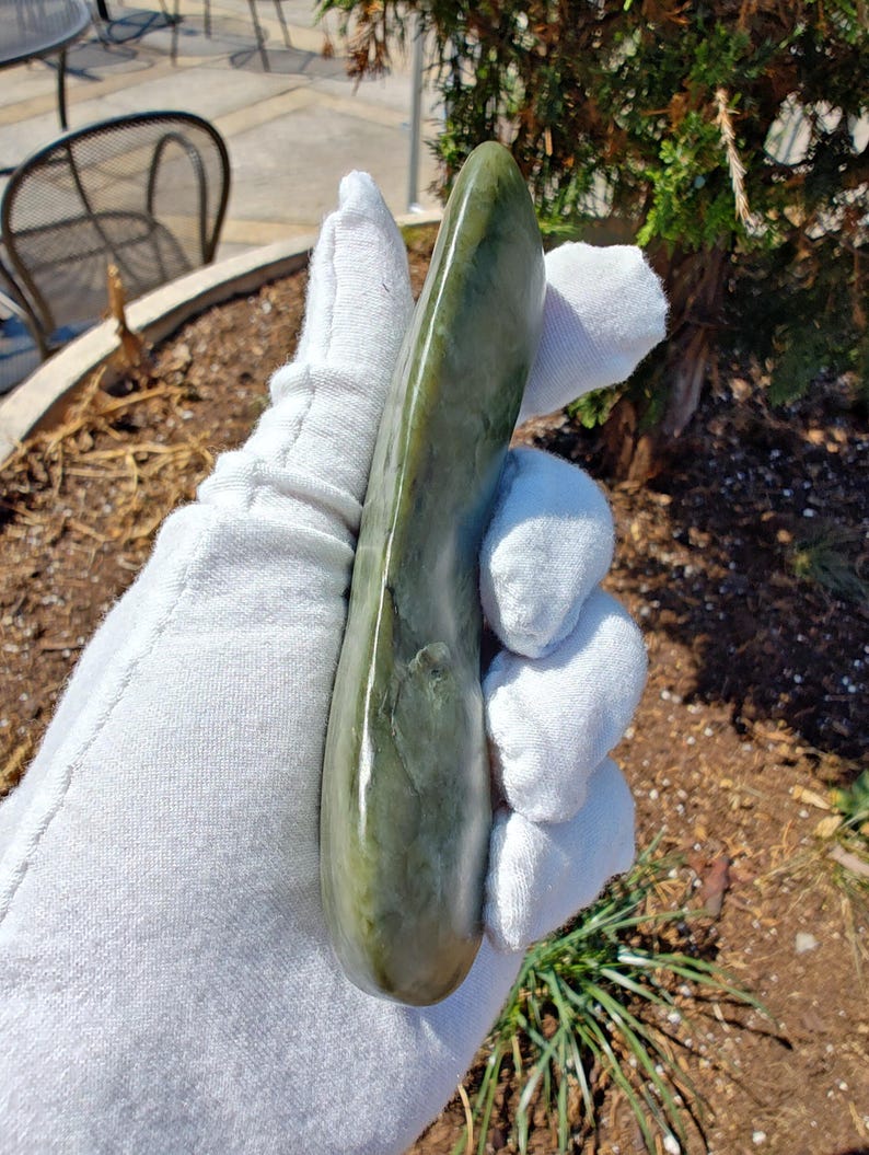 Kidney Shaped Authentic Big Sur Jade Tumbled Palm Stone - Etsy