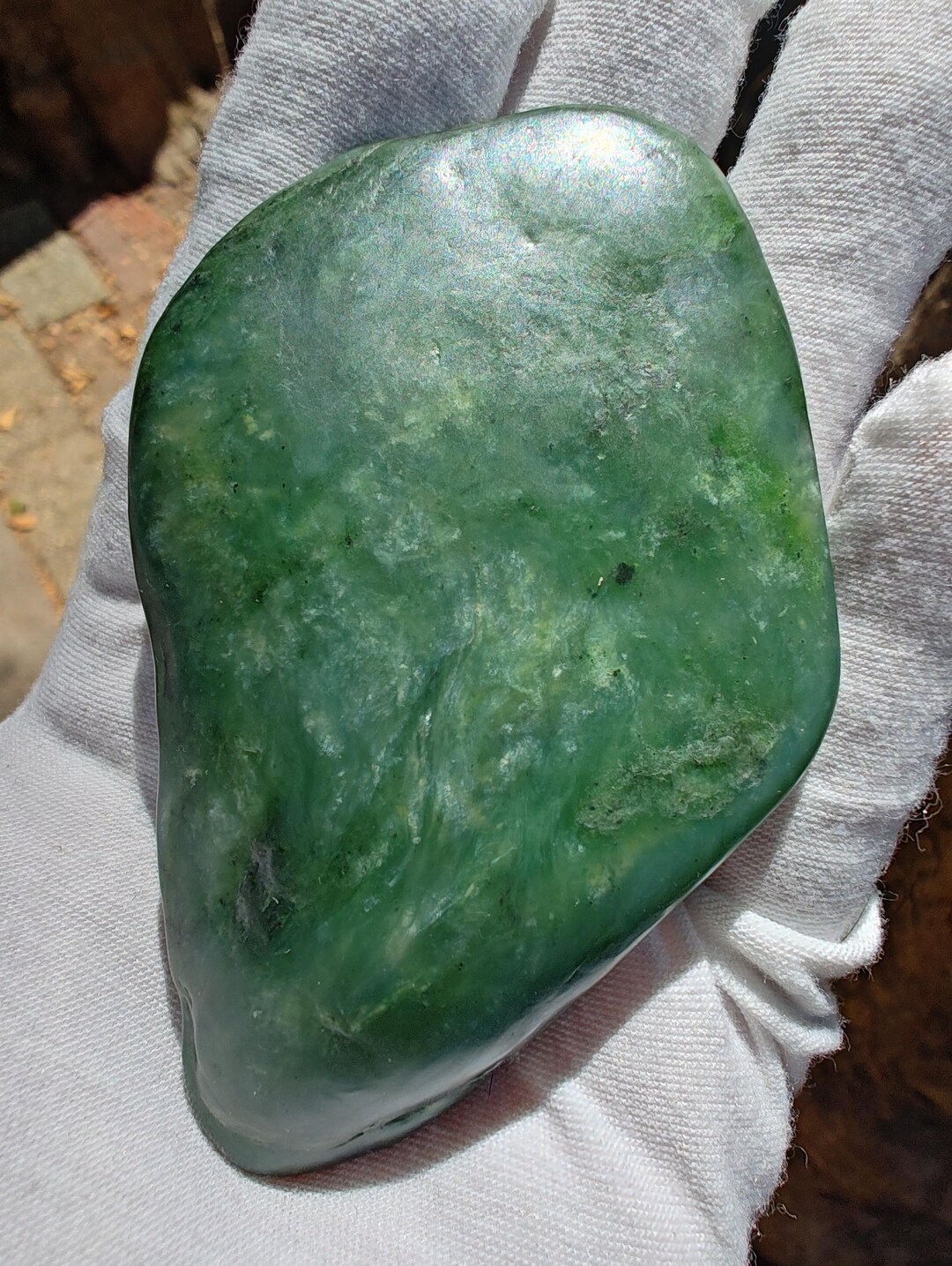 Authentic Big Sur Jade Tumbled Palm Stone - Etsy