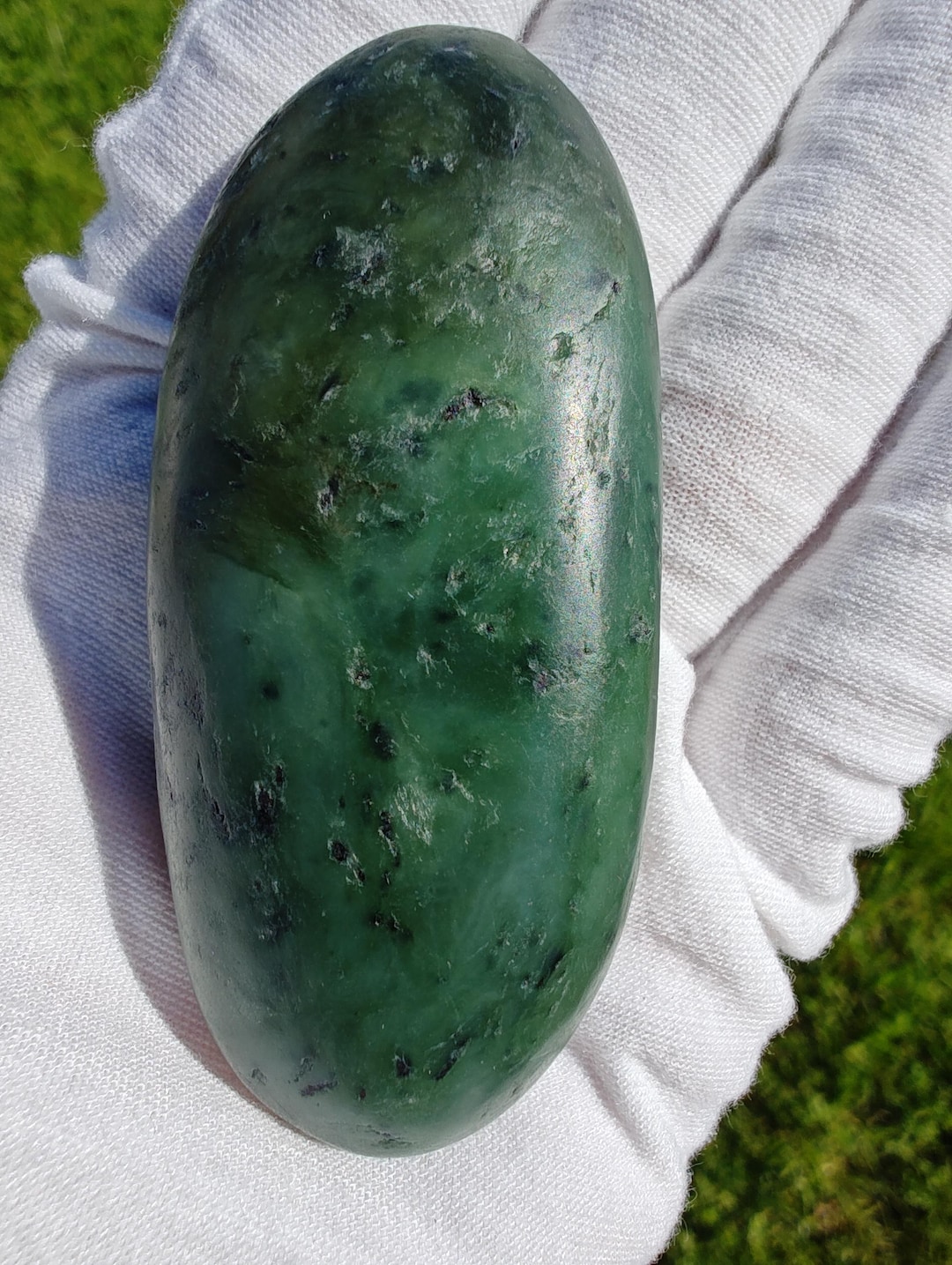 Real Nephrite Jade Palm Stones - Mac's Jade Stones - Etsy