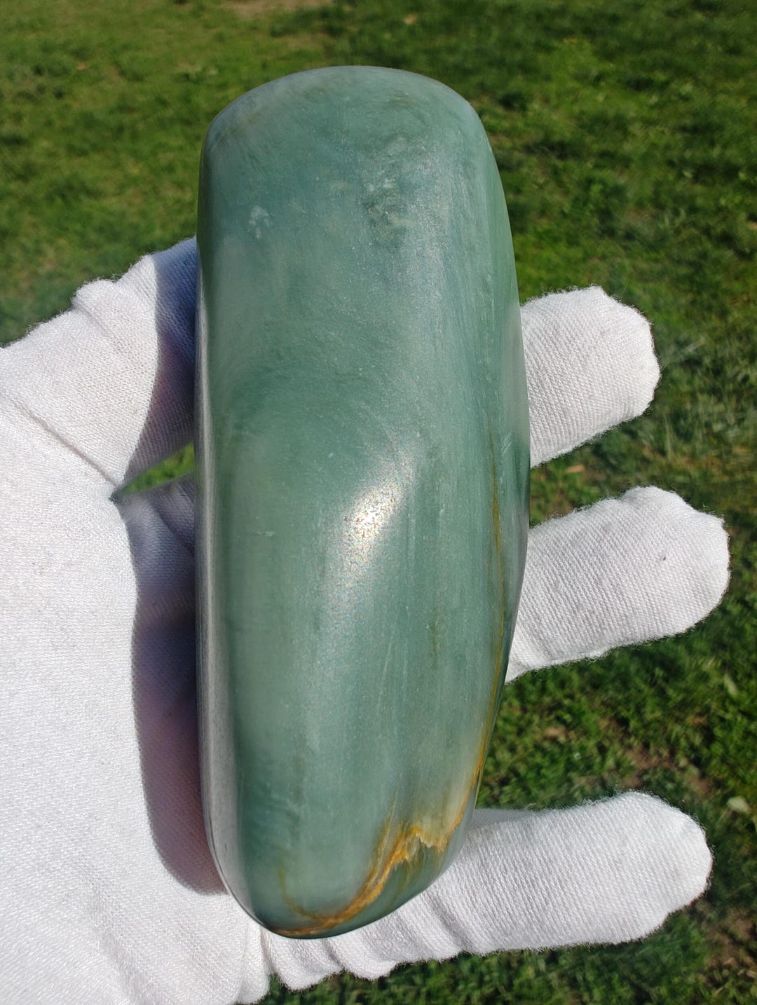 Authentic Siberian Olive-cyan Chatoyancy Vulcan Nephrite Jade Cobble - Etsy