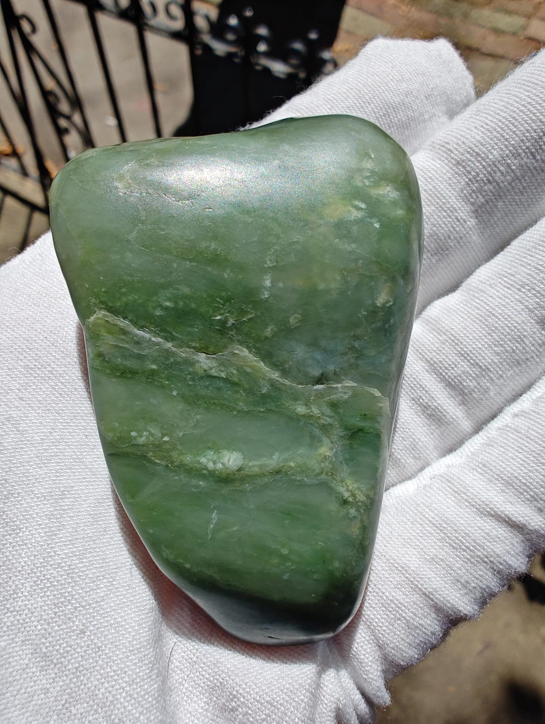 Authentic Big Sur Jade Tumbled Palm Stone - Etsy