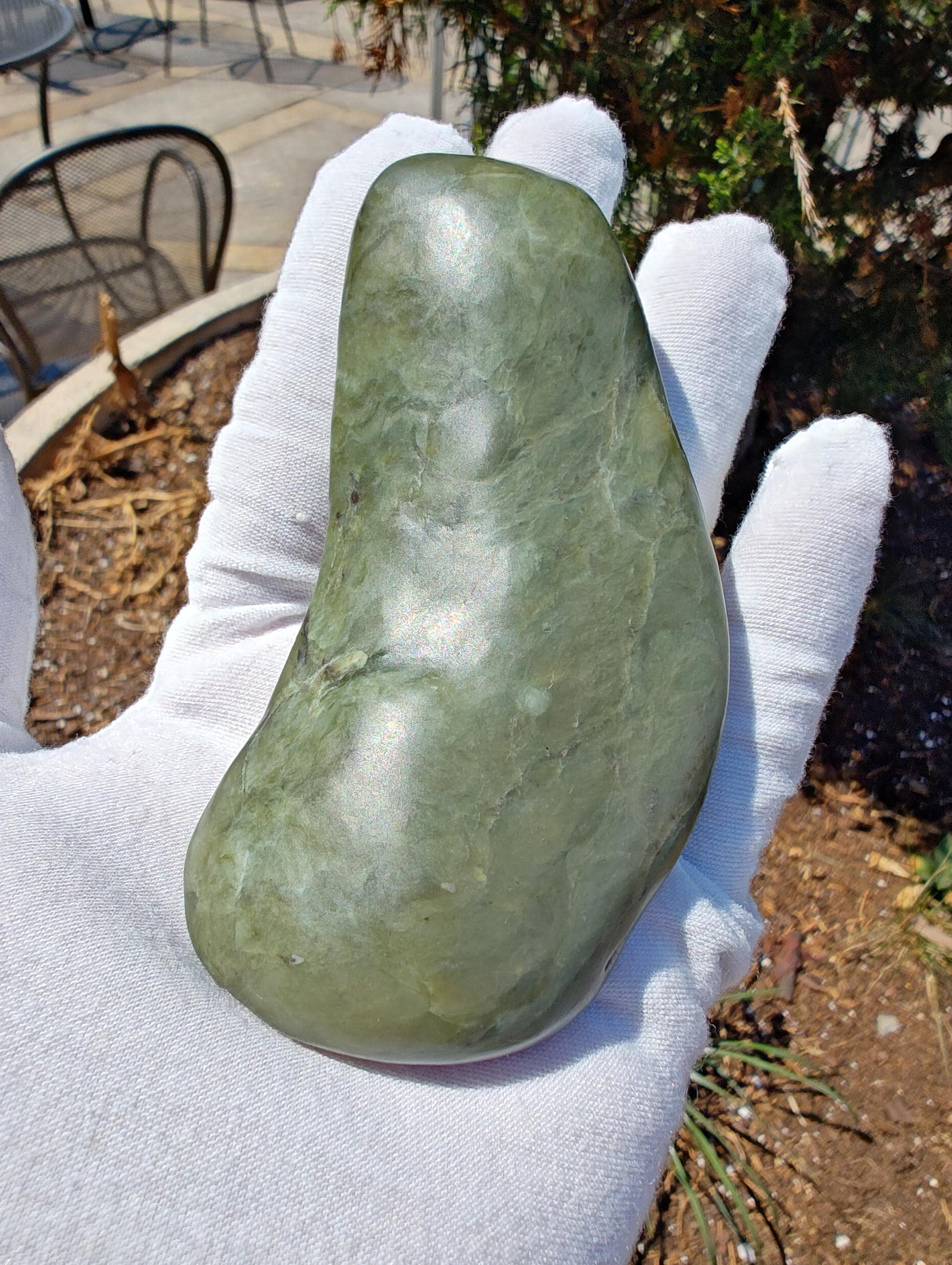 Kidney Shaped Authentic Big Sur Jade Tumbled Palm Stone - Etsy