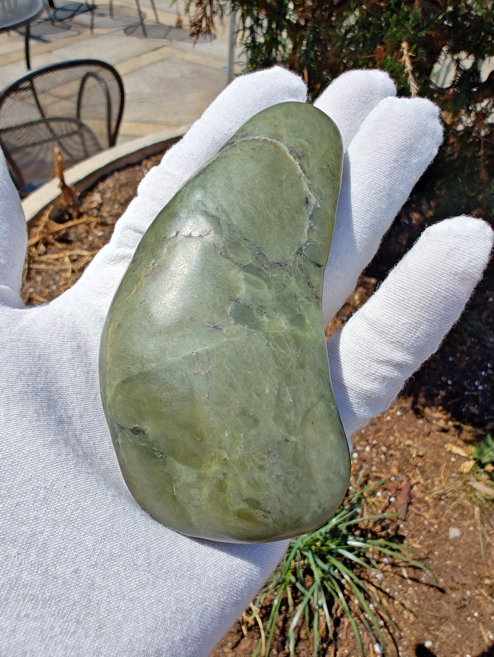 Kidney Shaped Authentic Big Sur Jade Tumbled Palm Stone - Etsy