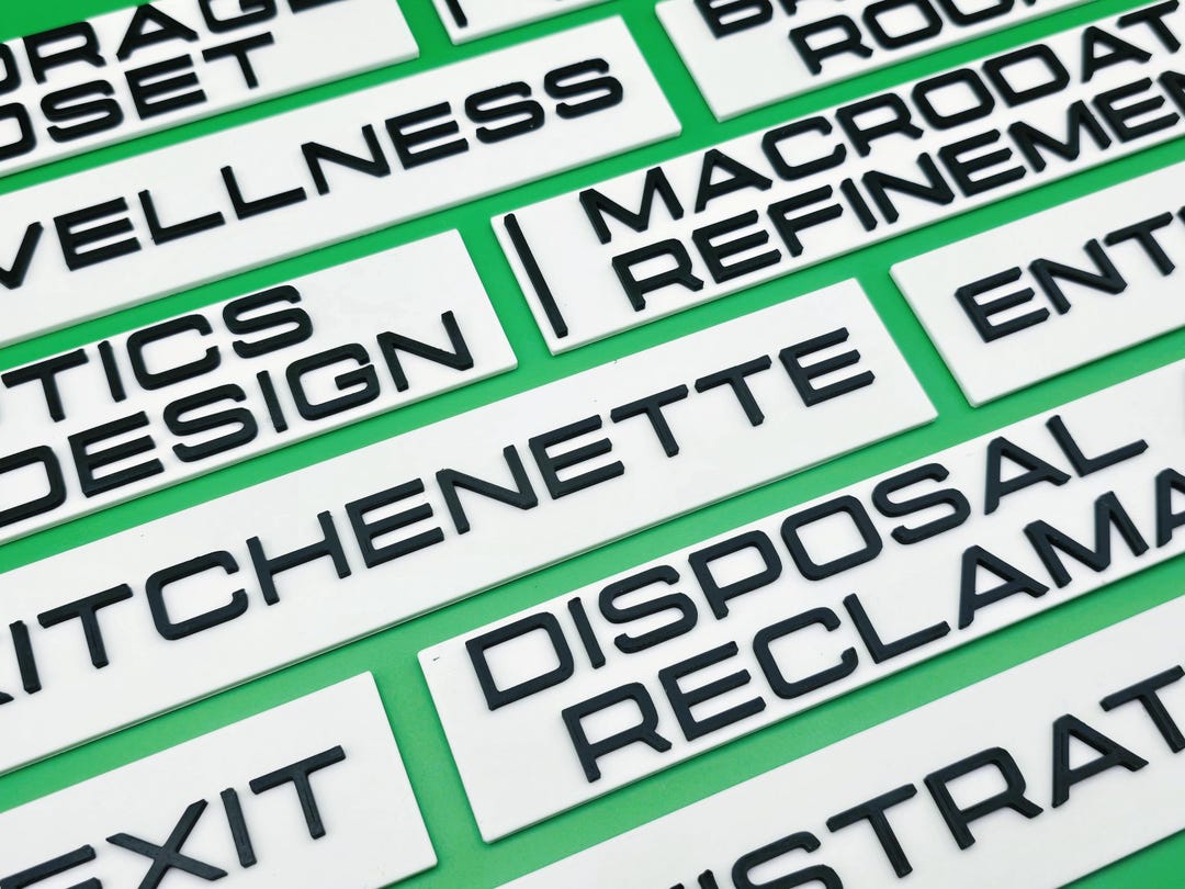 Severance Lumon Hallway Signs - Macrodata Refinement, Cold Harbor ...