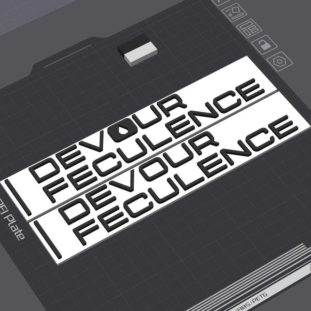 Devour Feculence Sign Model - 3D Printer Severance Lumon Sign - DIGITAL ...