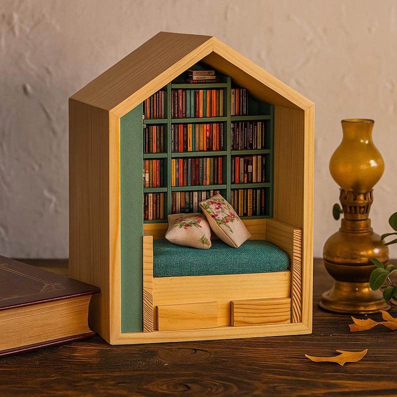 Mini Anxiety Bookroom – Tiny Bookshelf With 200 Mini Books | Stress ...