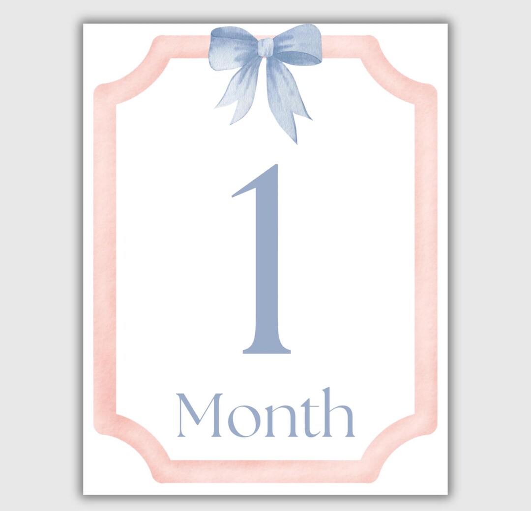 Printable Milestone Cards, Baby Month Milestones, Baby Boy, Baby’s ...