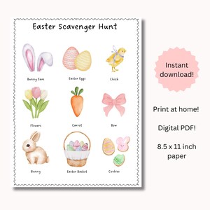 Printable Easter Scavenger Hunt, Happy Easter, Easter Activity for Kids ...