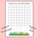 Printable Create Your Own Word Search, Happy Easter, Easter Activity ...