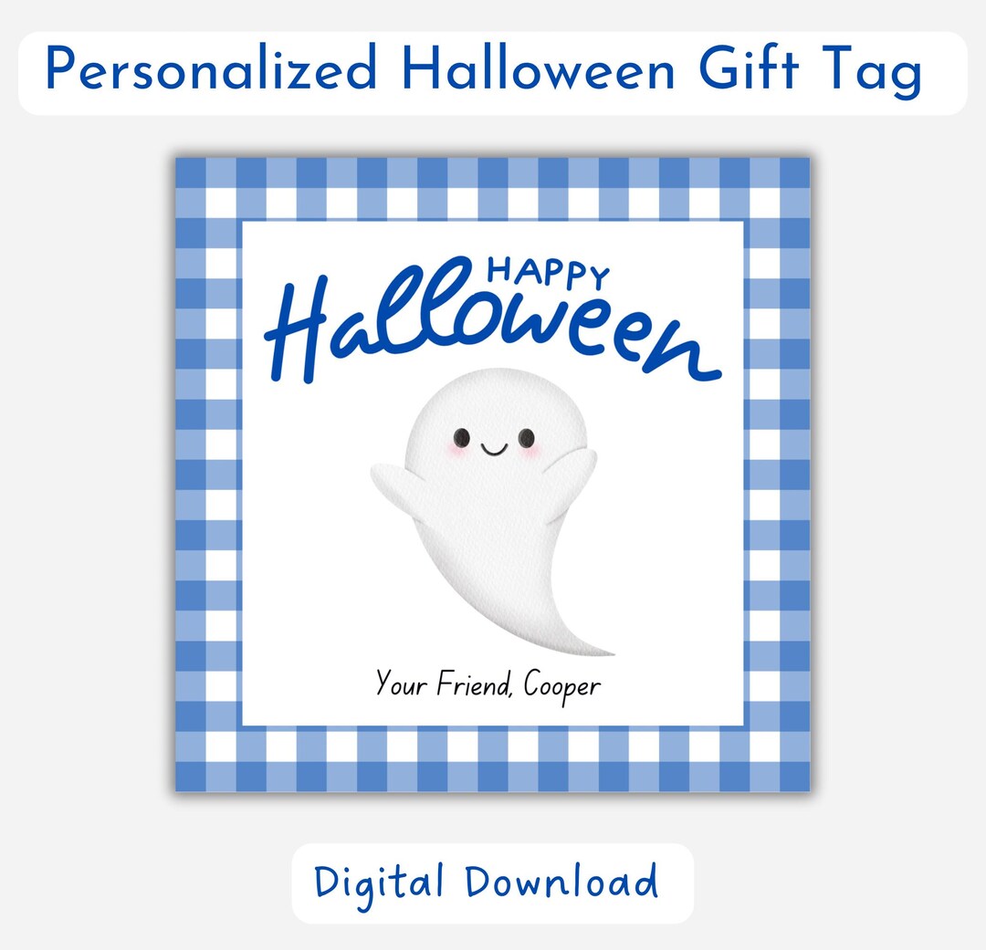 Personalized Halloween Gift Tag for Class Treats, Teacher Gifts, and ...