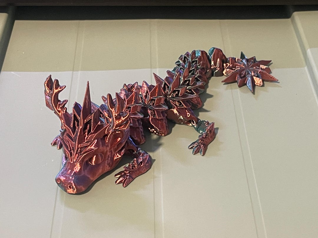 Articulated Snowflake Dragon 3D Printed / Multi-color Filament - Etsy