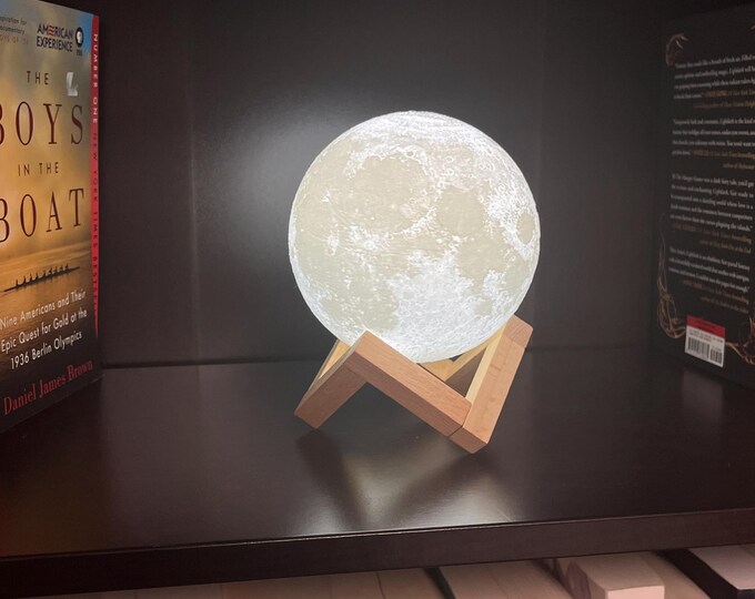 Moon LED Lamp – Realistic 3D Printed Night Light for Kids & Adults ...
