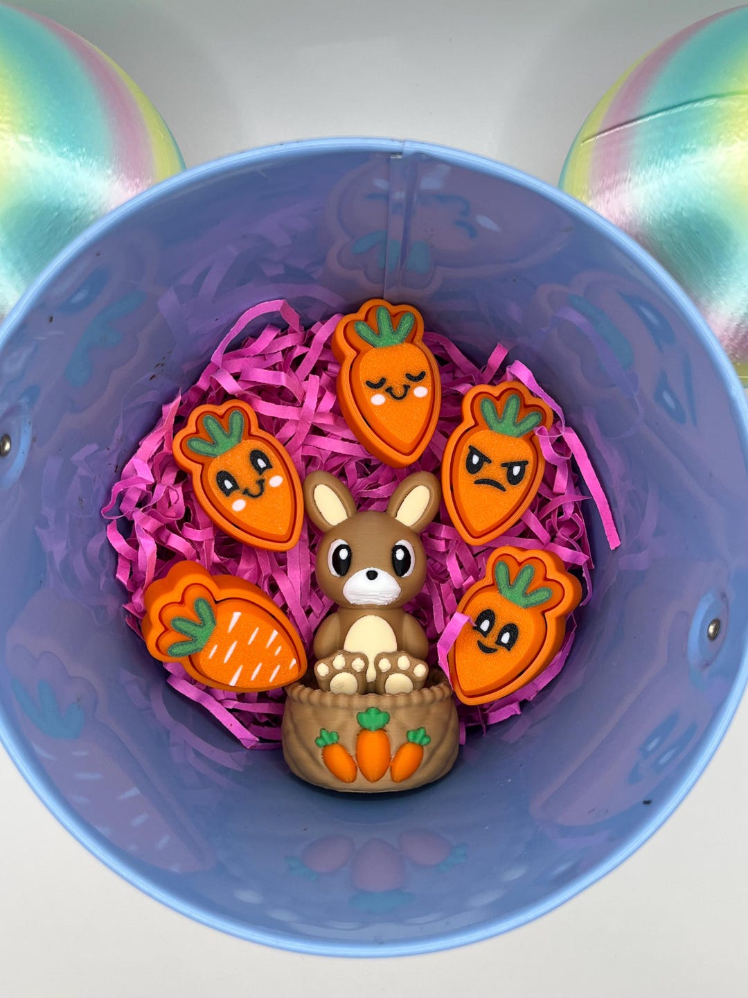 Bunny & Carrot Fidget Clicker Set – ADHD - Autism Stress Relief Toy ...