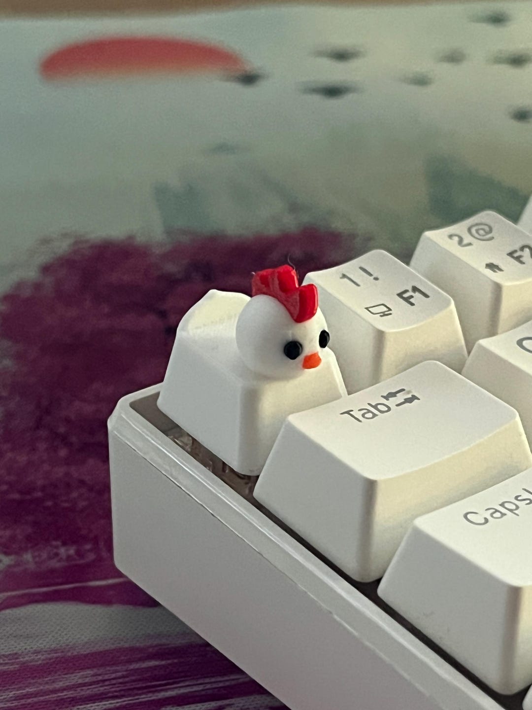 Cute Chicken Animal-themed Artisan Keycap for Mechanical Keyboards ...
