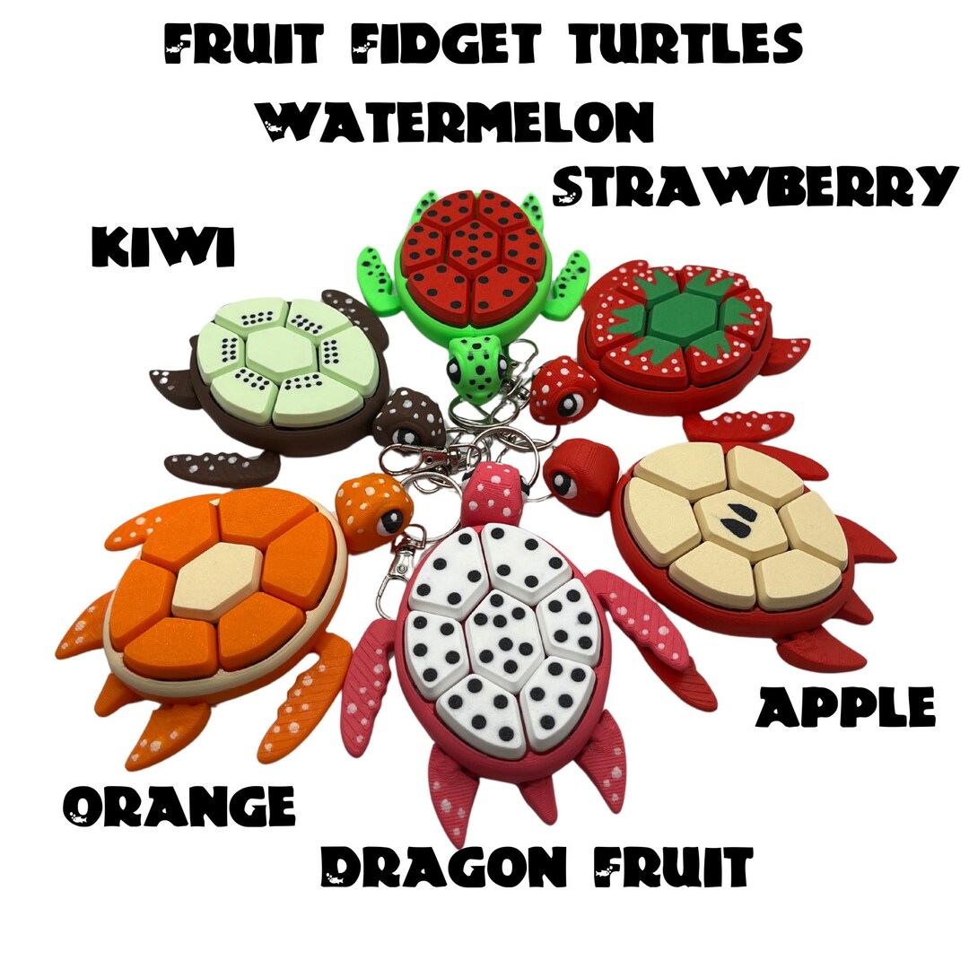 Strawberry Turtle Fidget – 3dprinted Fidget Toy for ADHD, Autism ...