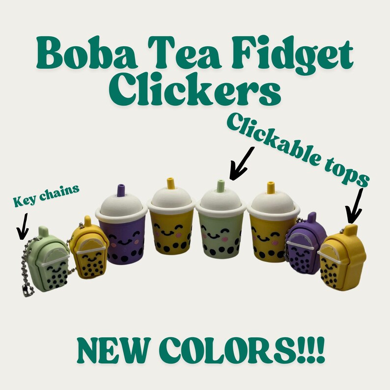 Boba Tea Fidget Clicker – Cute Sensory Toy for ADHD, Autism & Stress ...