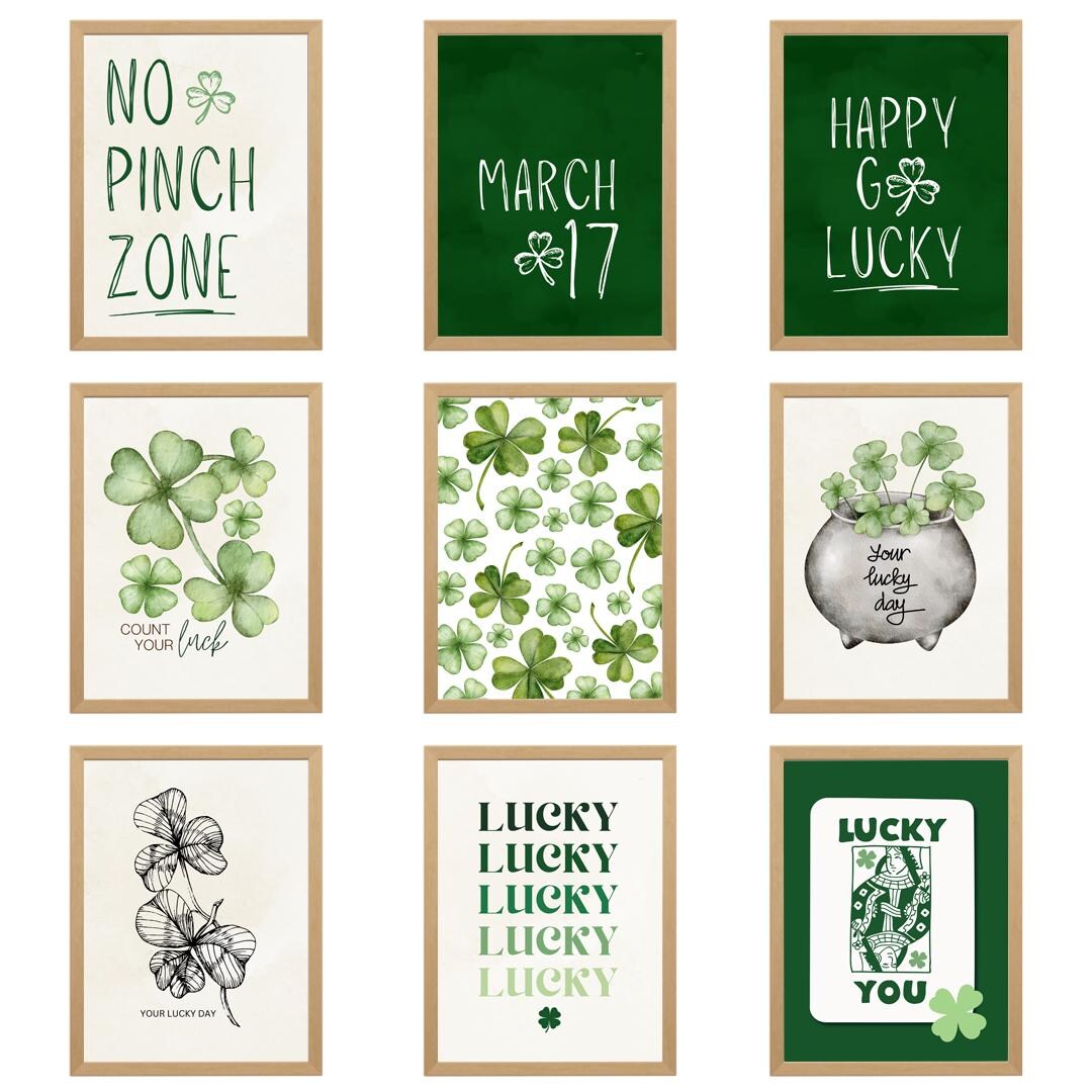 St Patricks Day 22 Printable Gallery Wall Art. Minimalist St Patrick's ...