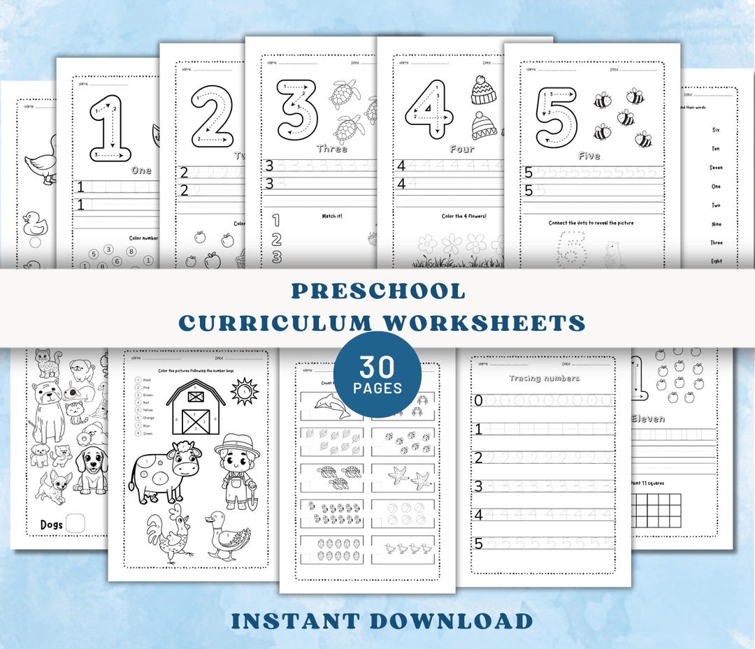 Preschool Curriculum Preschool Worksheets Homeschool Printables ...