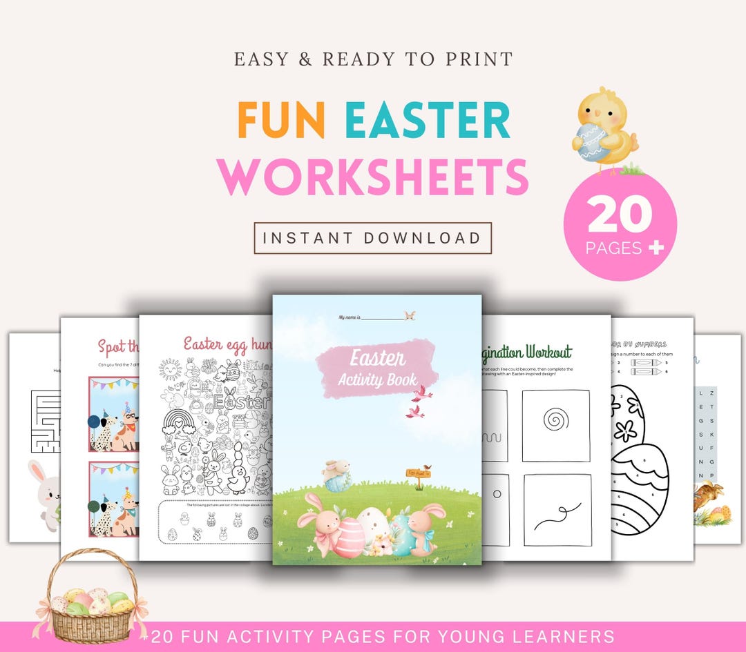 Easter Busy Book Children's Easter Activity Book Fun Easter Challenges ...