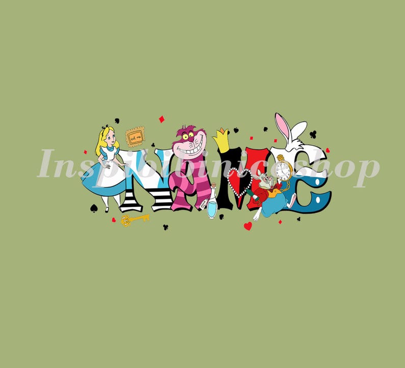Customized Alice-wonderland Movie PNG, Personalized Disneyland Alice ...