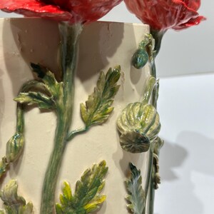 Poppy Flowers Vase: Decorative Ceramic Vase - Etsy