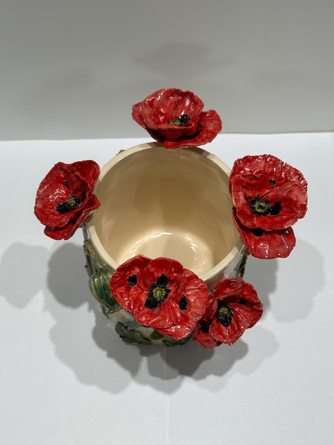 Poppy Flowers Vase: Decorative Ceramic Vase - Etsy