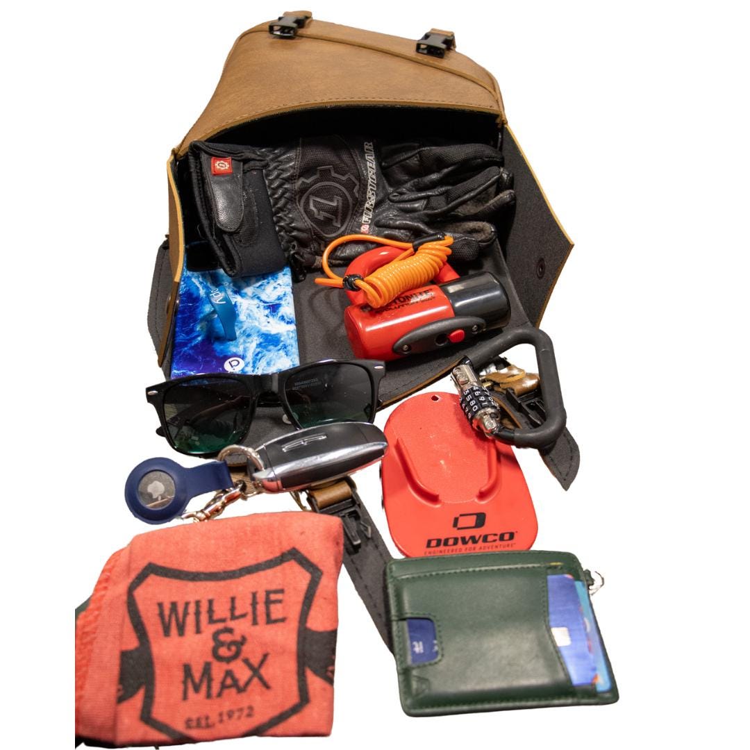 Willie & Max Brass Monkey Swingarm Bag: Warm Brown Synthetic Leather ...