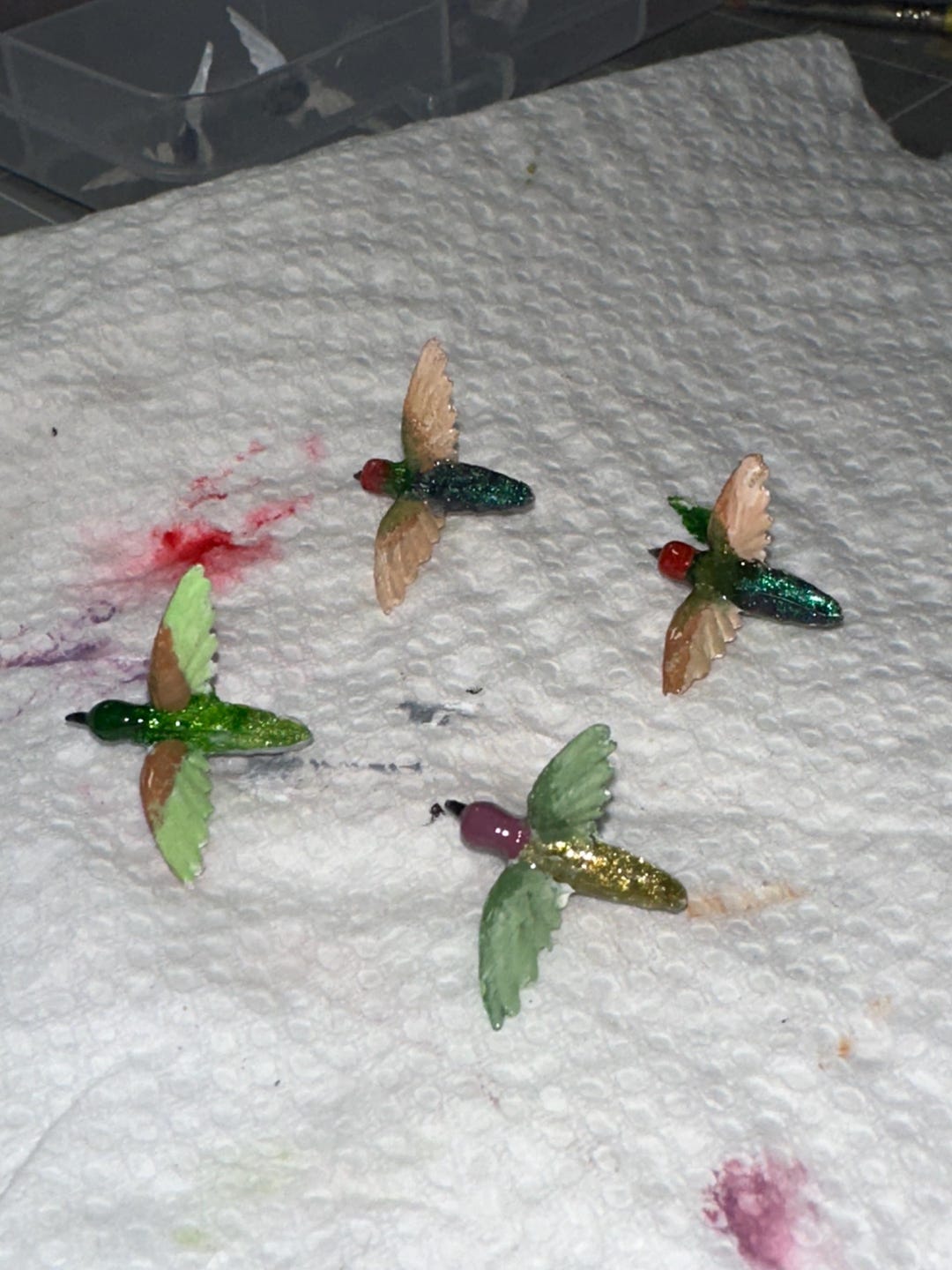 Miniverse - 4 Hand Painted Birds - Etsy